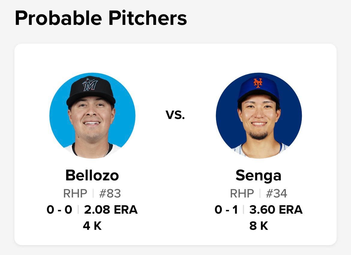 #賽事討論 2025/4/8 MLB 例行賽 / 馬林魚 VS. 大都會 / 賽事討論區（V.Bellozo VS. 千賀滉大） - MLB板 ...