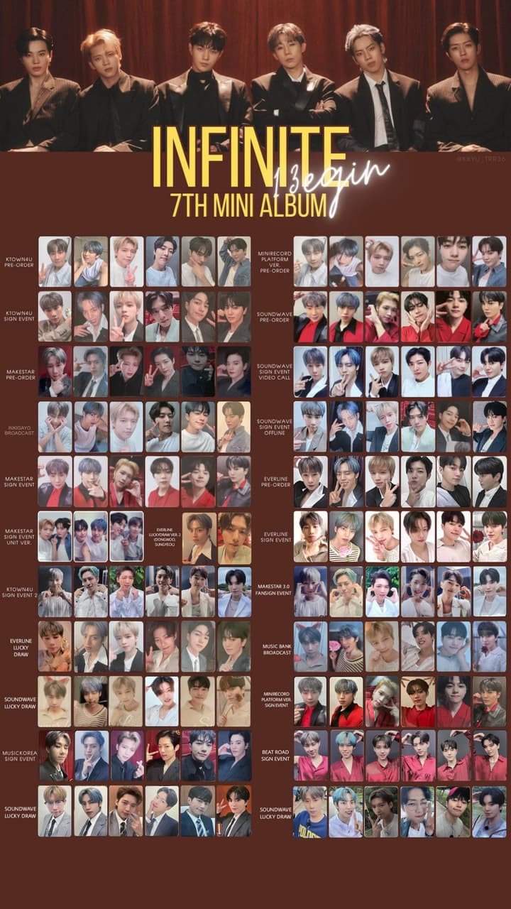 #閒聊 關於小卡的基本介紹(?) - INFINITE板 | Dcard