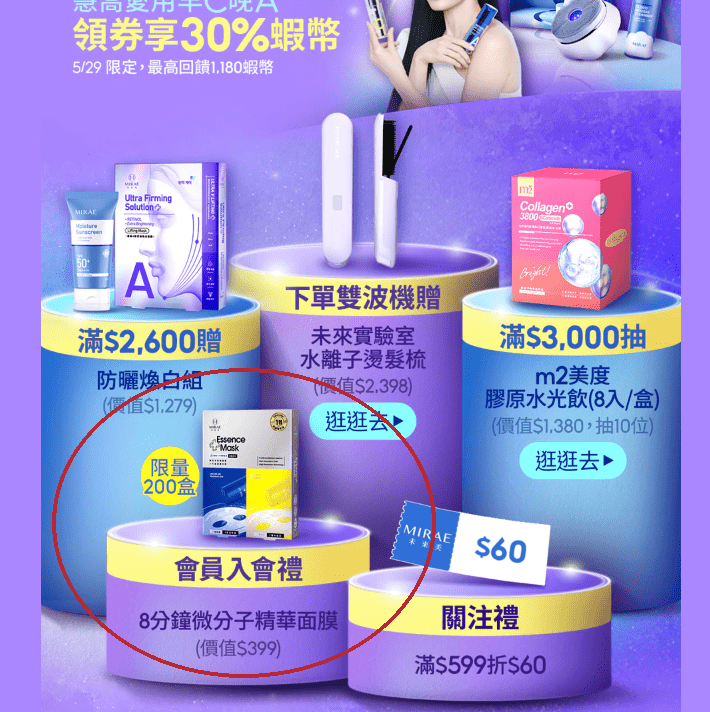 5/29 未來美品牌日 加入會員免費換面膜一盒 (價值$399) - 伊漾 (@eevee_) | Dcard