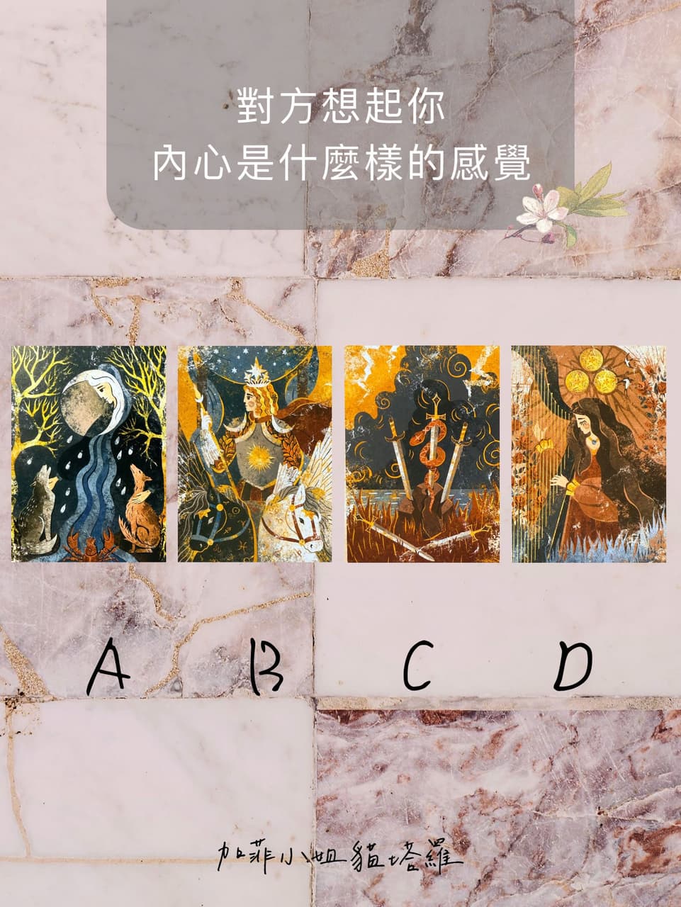 「塔羅」大眾占卜-對方想請你是什麼感覺 🌸 - 加菲小姐貓塔羅 (@garfield_tarot) | Dcard