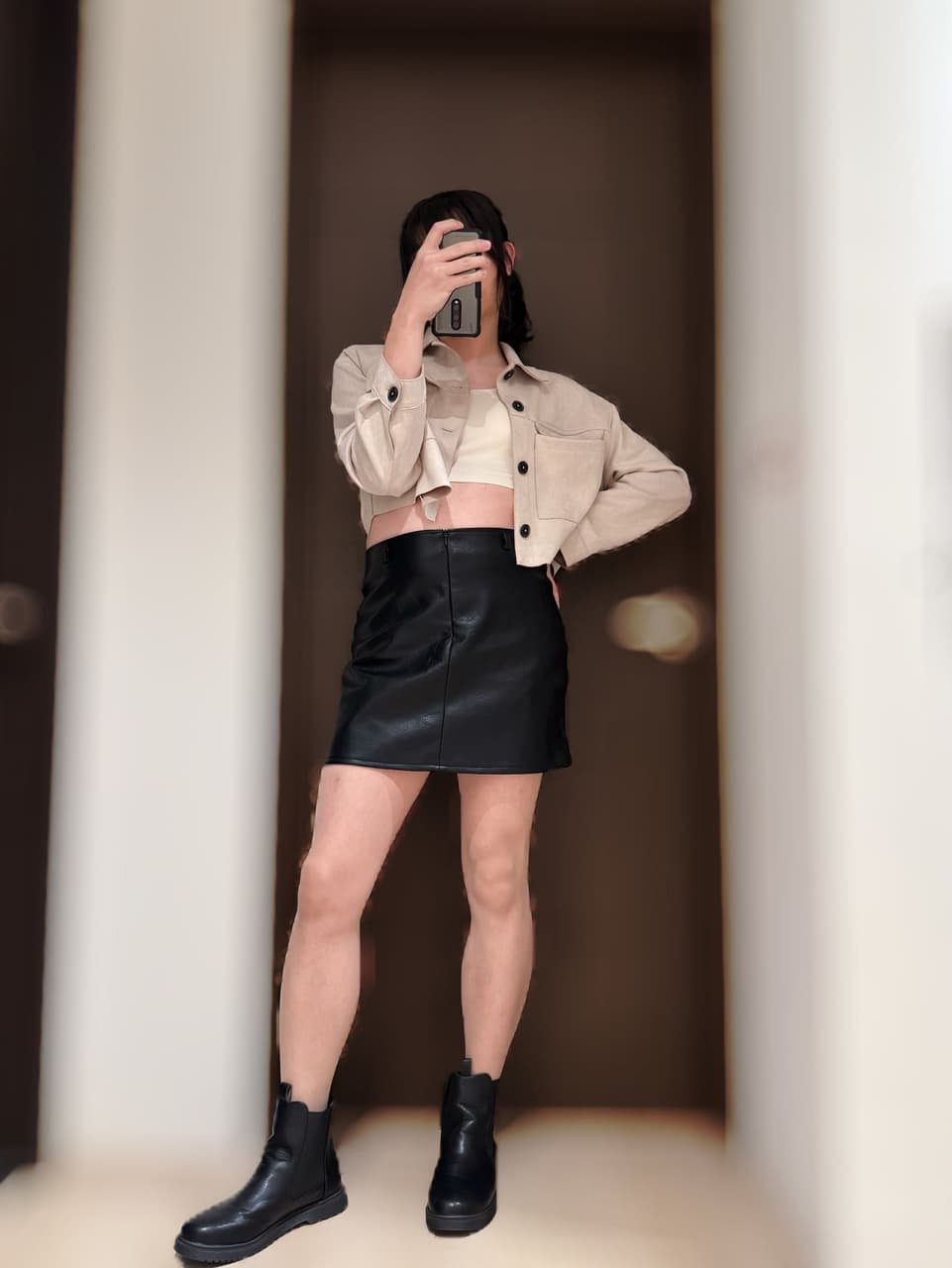 南涼練穿搭 - 皮裙篇 - April (@april_red) | Dcard