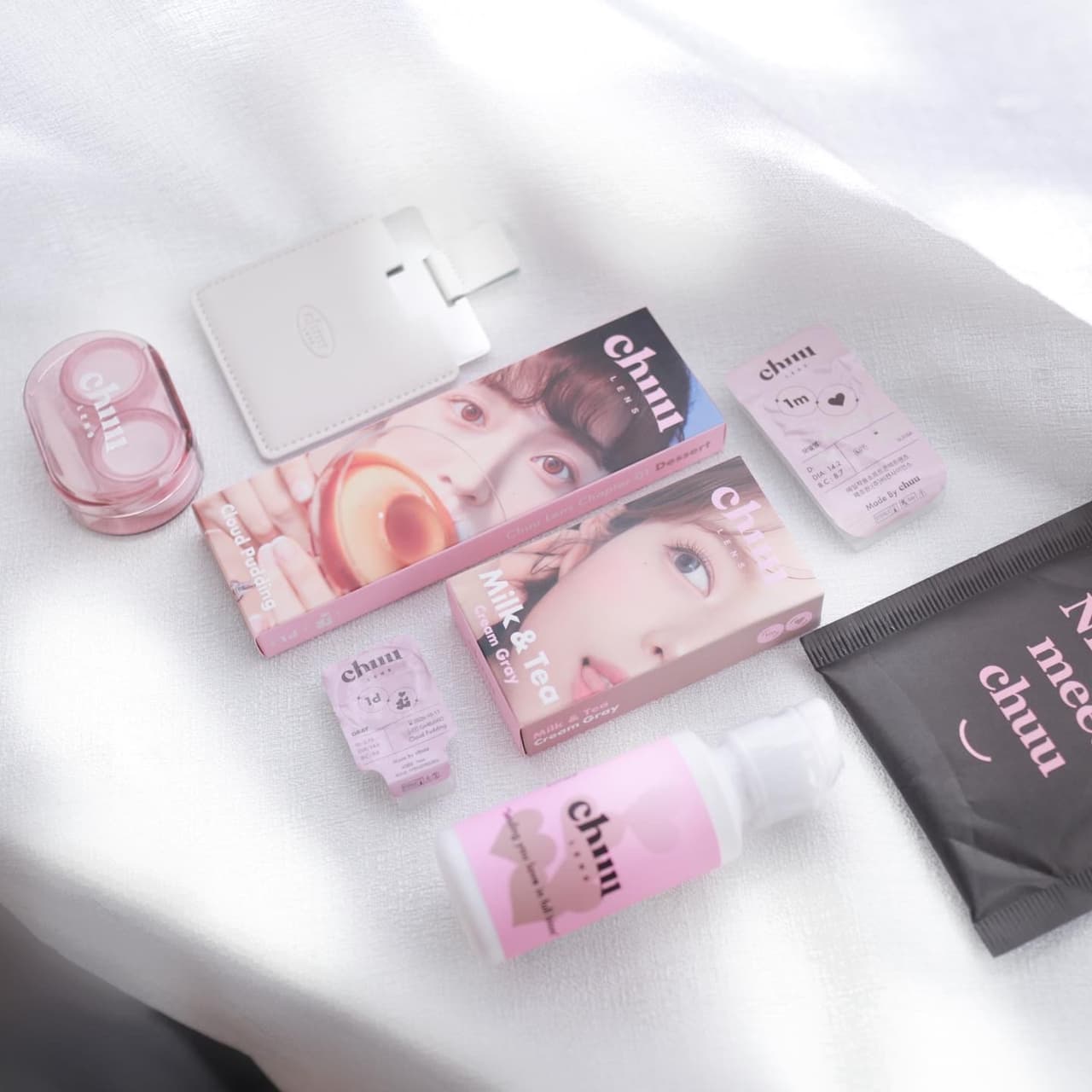 韓國直送chuu Lens空靈狗狗眼新色隱形眼鏡Milk & Tea奶油灰、日拋Cloud Pudding - ianthe.C ...