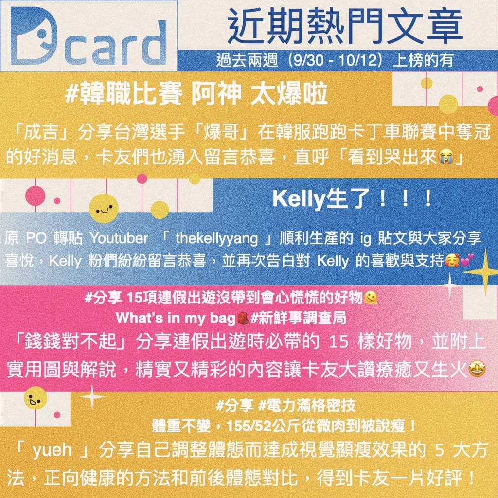 ＃創作靈感包 Dcard 熱門創作主題總整理 ️2022/10/12 - 創作者小管家 (@creator_angel) | Dcard