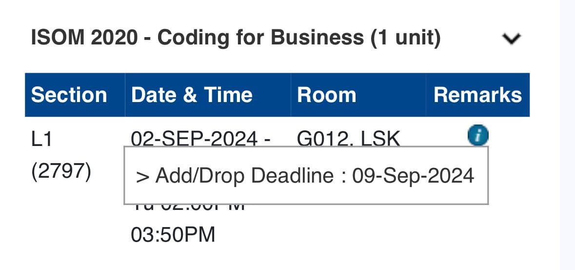 關於add drop deadline - 香港科技大學板 | Dcard