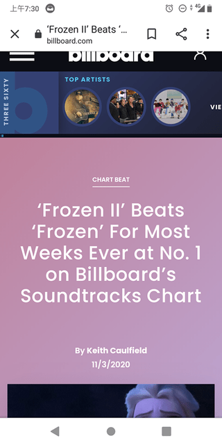 Frozen 2電影原聲帶在Billboard的獎項和紀錄!!! - 迪士尼板 | Dcard