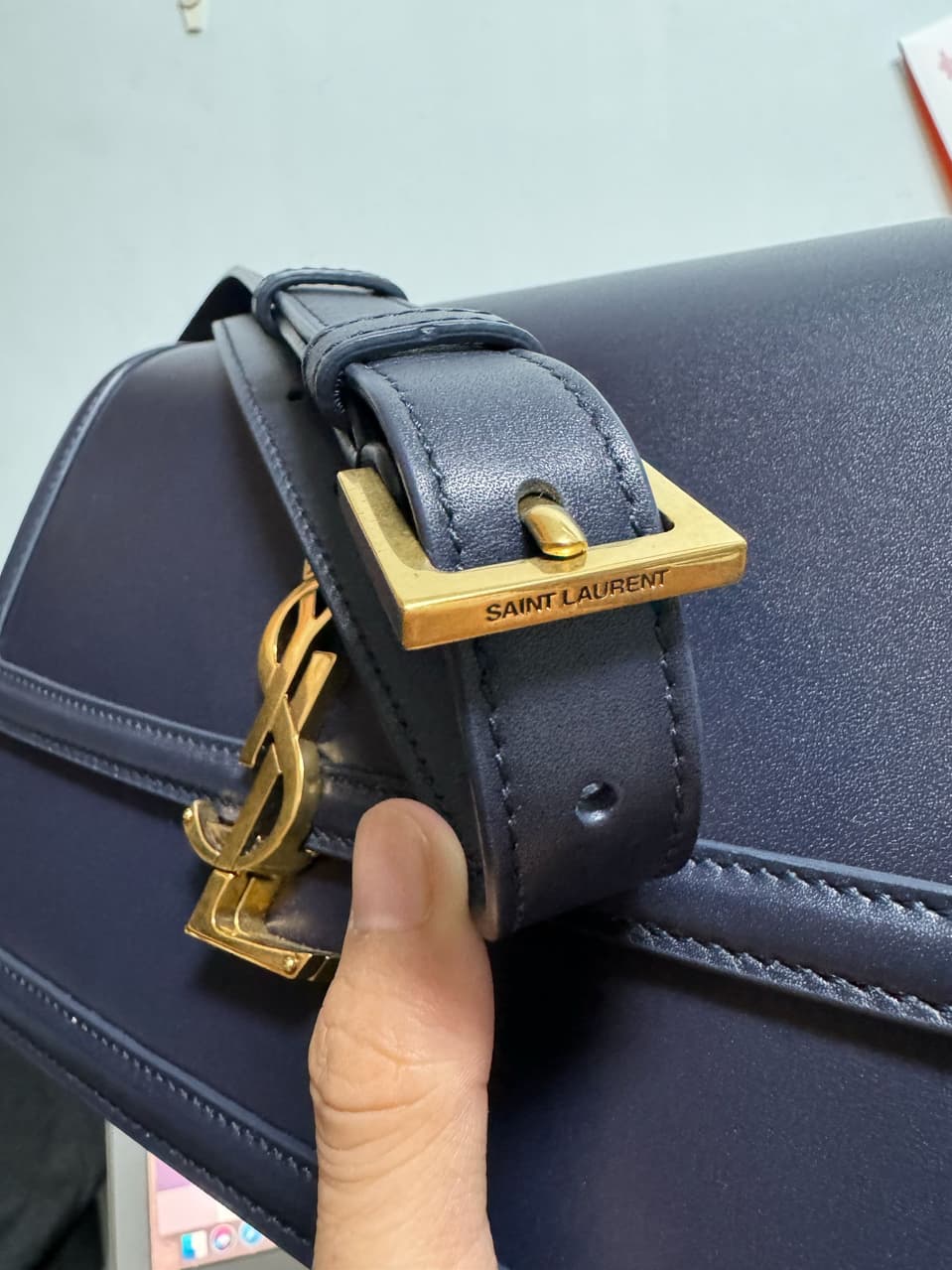 #開箱 Ysl medium solferino blackblue - 精品板 | Dcard