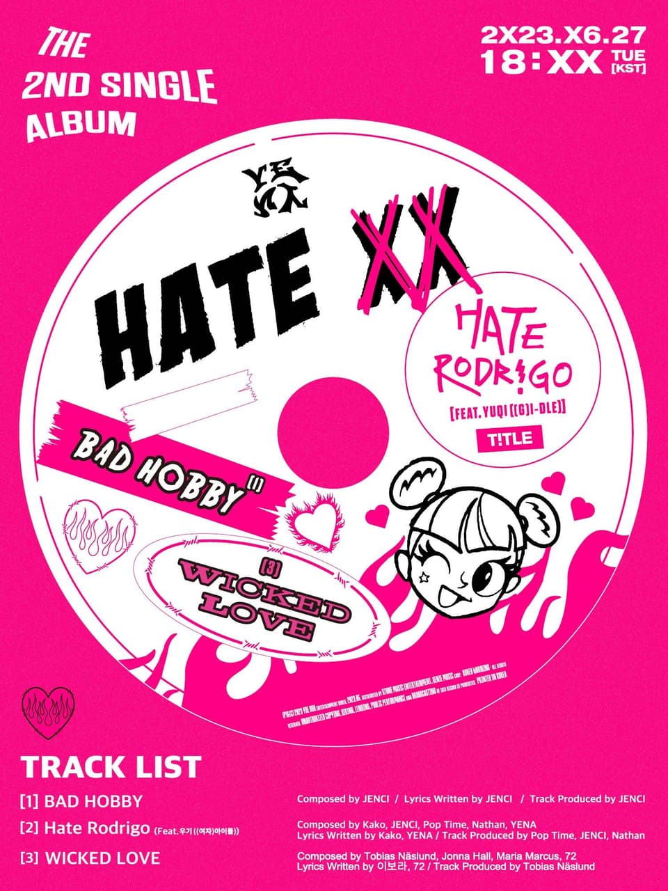#集中討論 崔叡娜(YENA)6/27第二張單曲[HATE XX]Feat.(G)I-DLE 雨琦 - 追星板 | Dcard