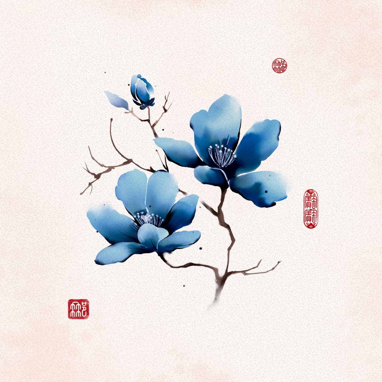 刺青認領圖 - 水墨木蘭花 💙💙 最愛藍色ㄉ刺青！ - ttt (@tina_ttt) | Dcard