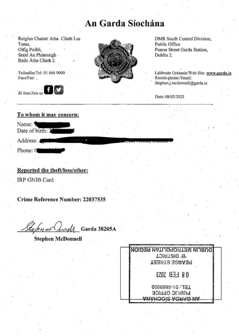 #打工度假 愛爾蘭 🇮🇪 IRP(居留證）遺失了怎麼辦？ 如何申請補發 - 海外工作板 | Dcard