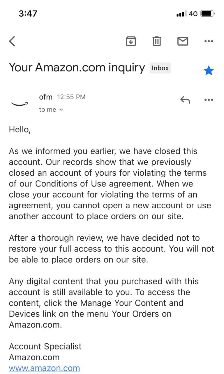 amazon帳號被關掉 - 網路購物板 | Dcard