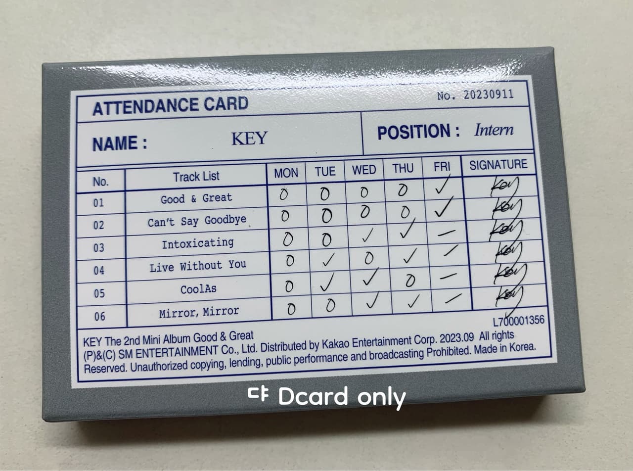 #分享 KEY第二張迷你專輯 Good&Great開箱🗄 - SHINee板 | Dcard