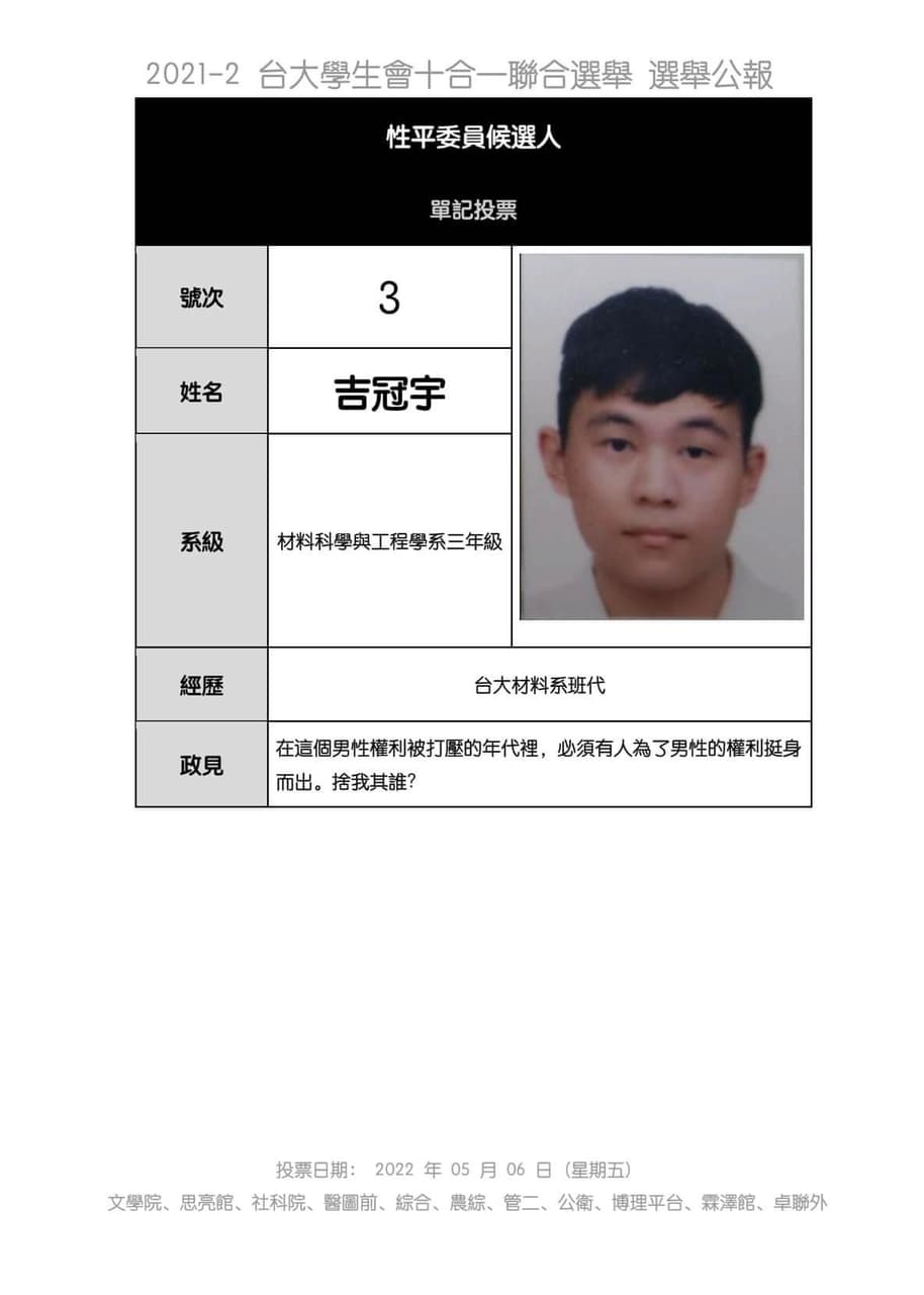 轉選舉公報 臺灣大學板 Dcard