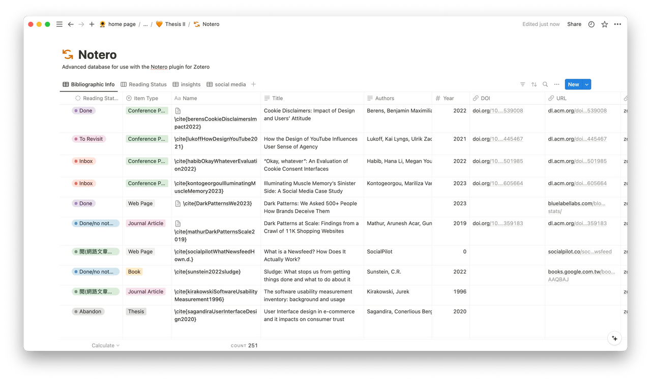 文獻管理神器 Notero: Notion + Zotero - 研究所板 | Dcard