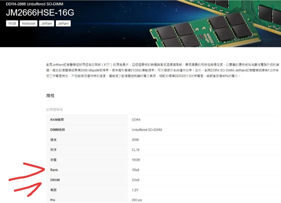 試問這兩張記憶體的區別Rank?Dram? - 3C板 | Dcard