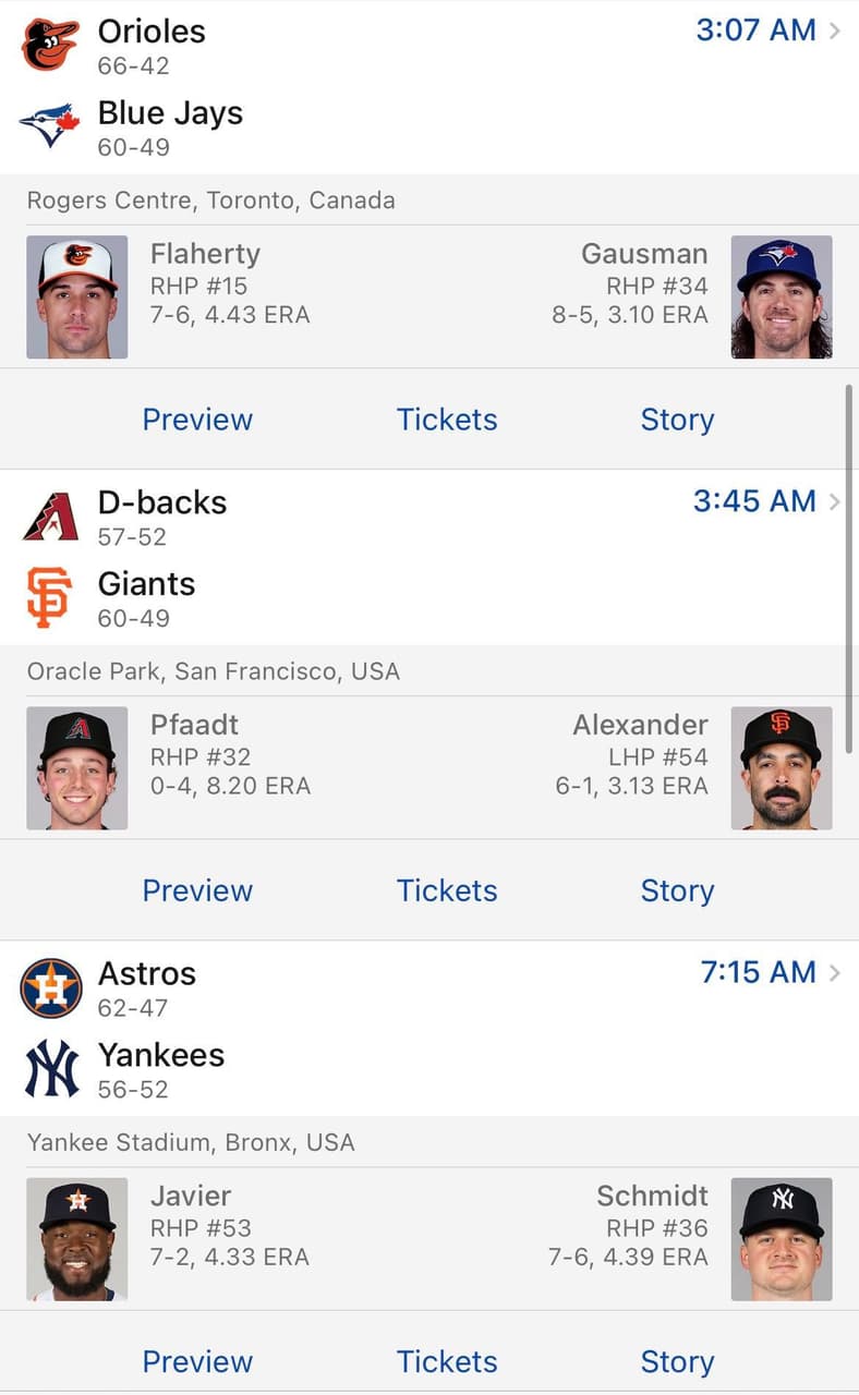 #討論 2023.8.4 MLB 先發投手 - MLB板 | Dcard