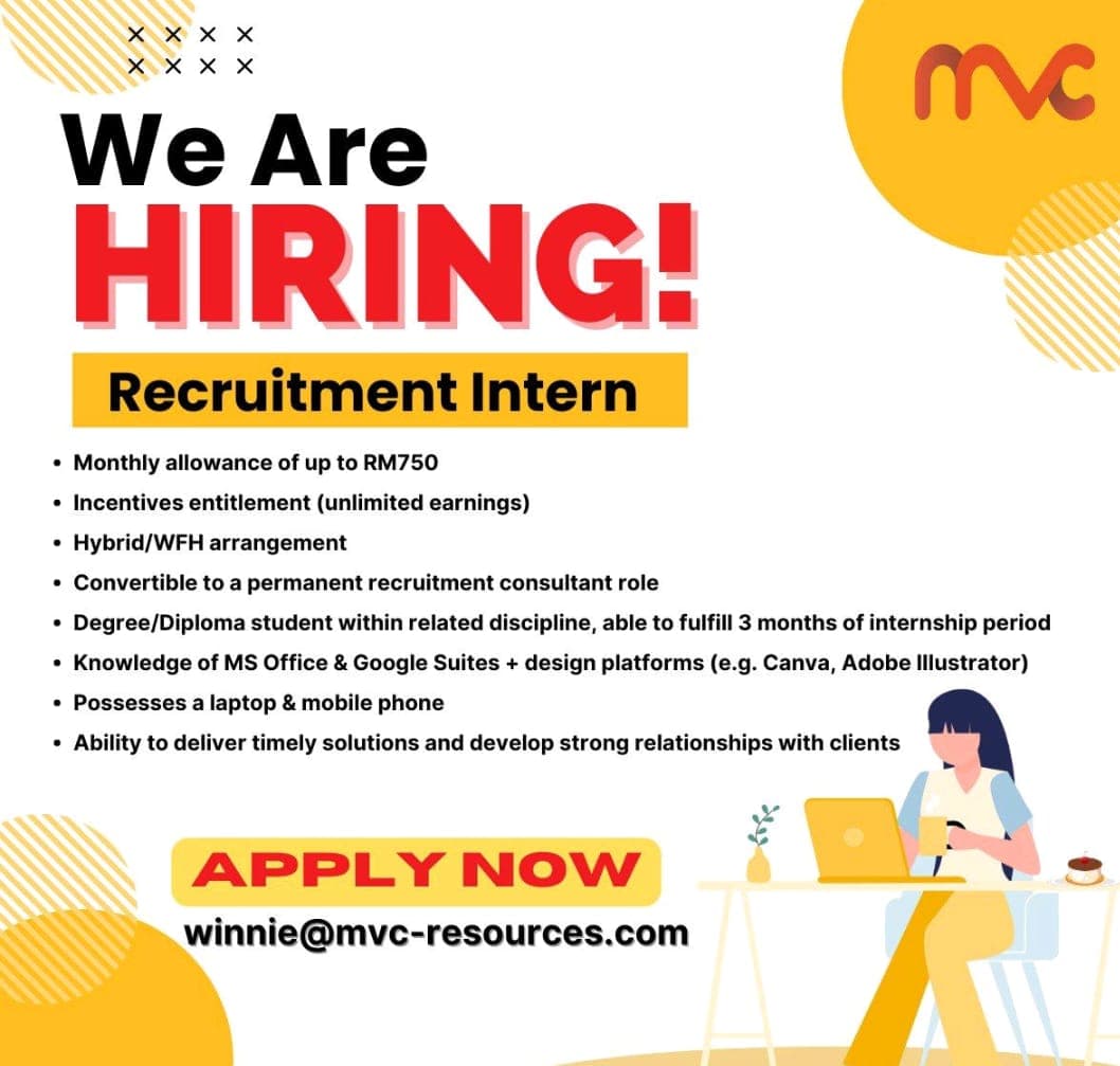 有没有人有兴趣当recruitment intern啊？ - UTAR板 | Dcard