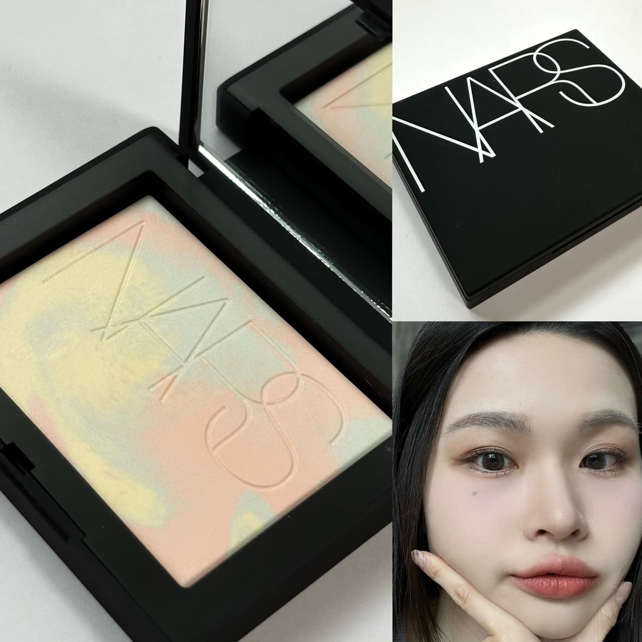 #開箱 NARS裸光幻彩蜜粉餅(月光版幻彩小白餅) - JULIANA🖤 (@yichen225) | Dcard