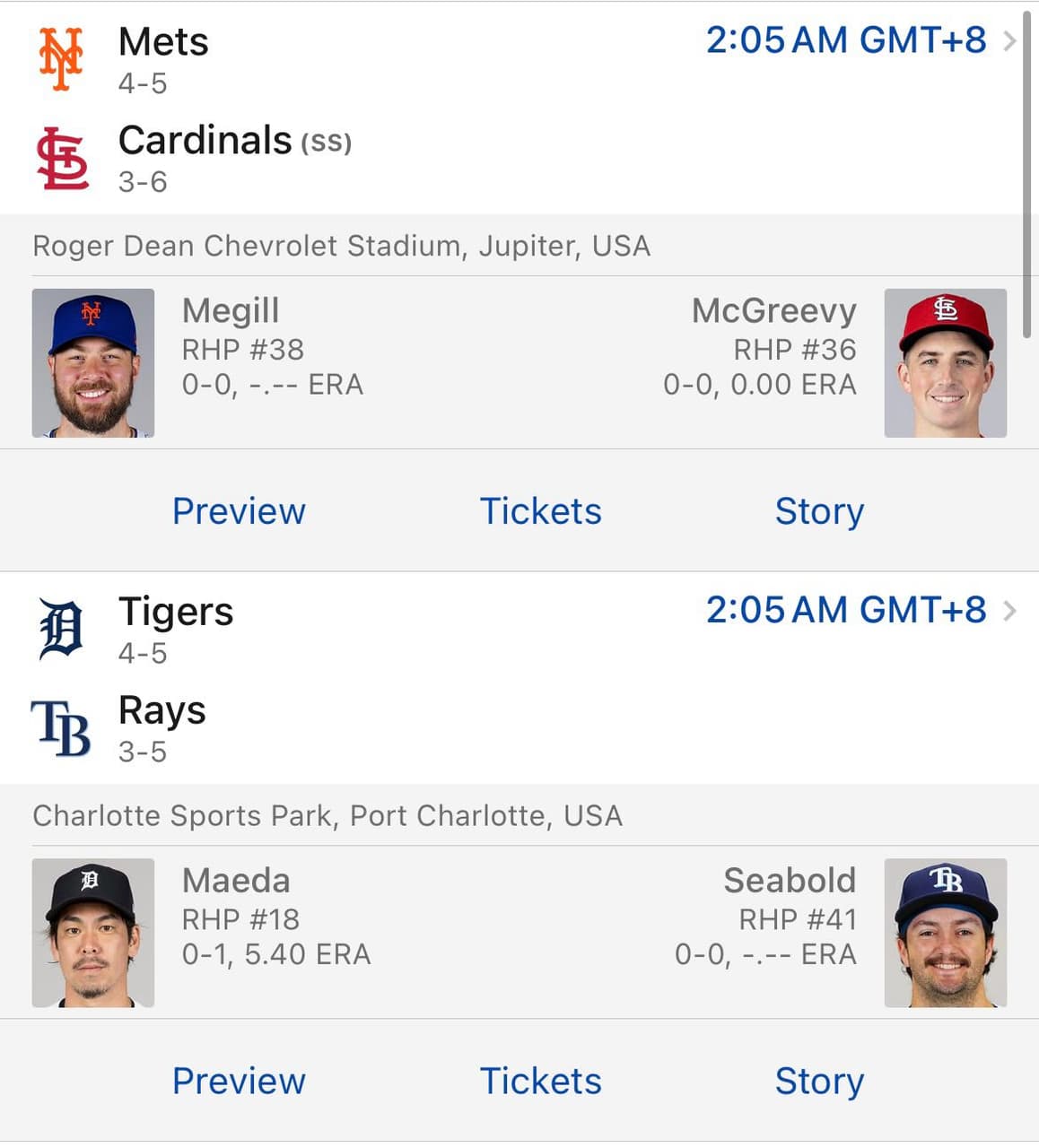 #賽事討論 2025/3/5 MLB 春訓 先發投手（12 場） - MLB板 | Dcard