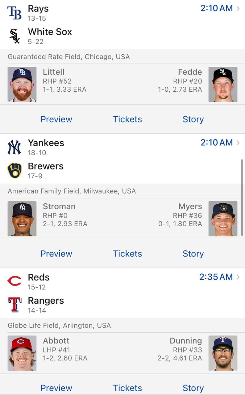 #討論 2024/4/29 MLB 先發投手預告 - MLB板 | Dcard