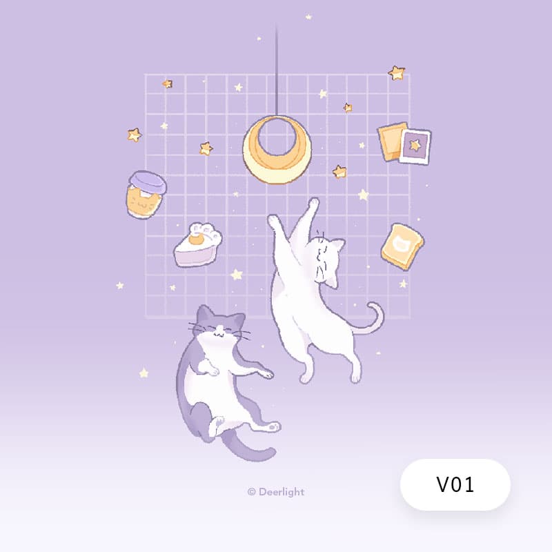 LINE 原創主題｜紫丁香 ── 貓舞 - Jhane (@jhane) | Dcard