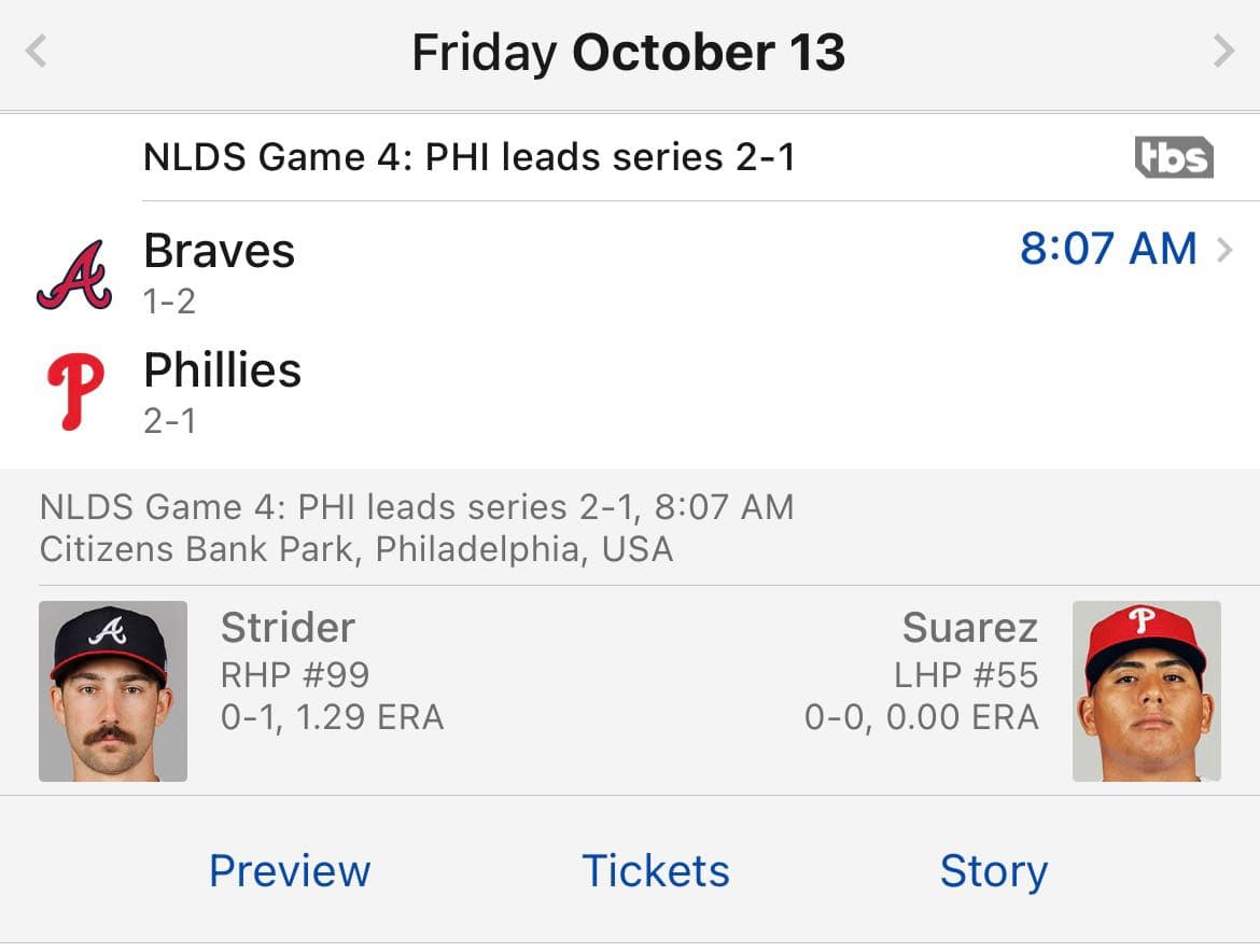 #討論 NLDS G4 亞特蘭大勇士 @ 費城費城人 先發投手 - MLB板 | Dcard