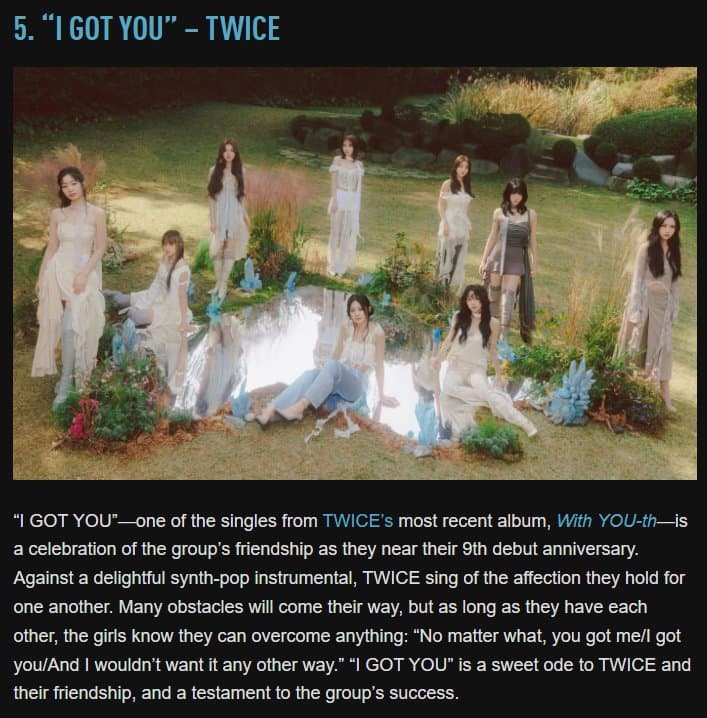 #分享 恭喜TWICE的先行曲 被Genius Korea 評為2024年最佳Kpop歌曲第五名！！ - TWICE板 | Dcard