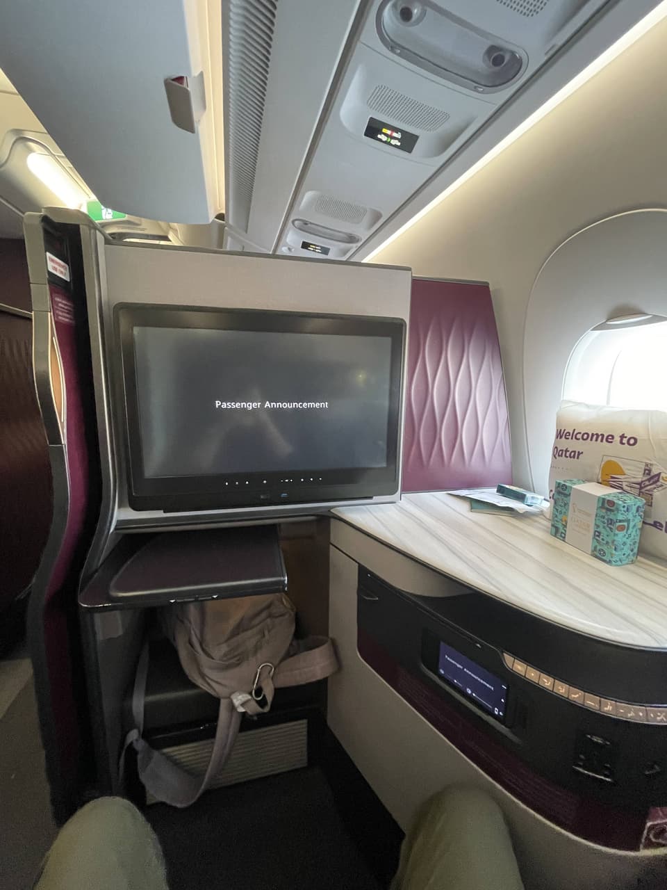 #飛行紀錄 卡達航空商務艙Qsuite QR701 DOH-JFK Part.1 - 航空板 | Dcard