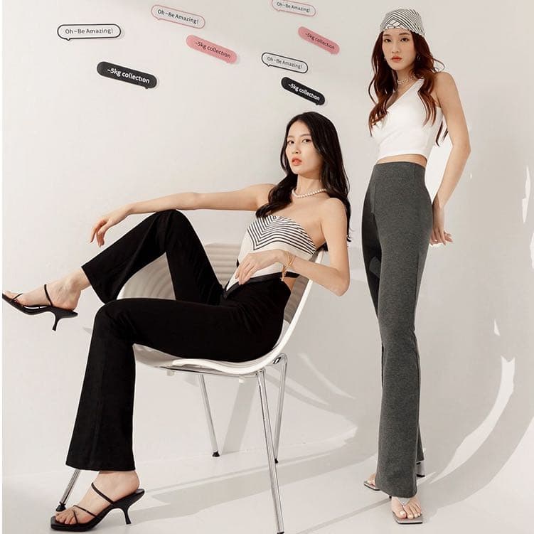 蝦皮特價優惠🔥🔥 OB嚴選 視覺細-5KG．高腰彈性喇叭小黑褲薔薔款 《BA7491》大尺碼/現貨/女裝 - 班森是我 (@benson891201) | Dcard