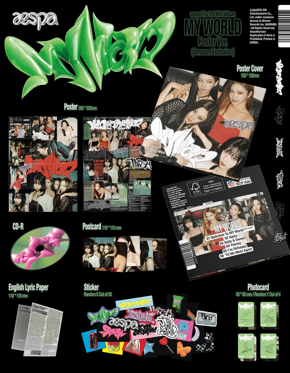#資訊 迷你三輯〖MY WORLD〗專輯配置 - aespa板 | Dcard