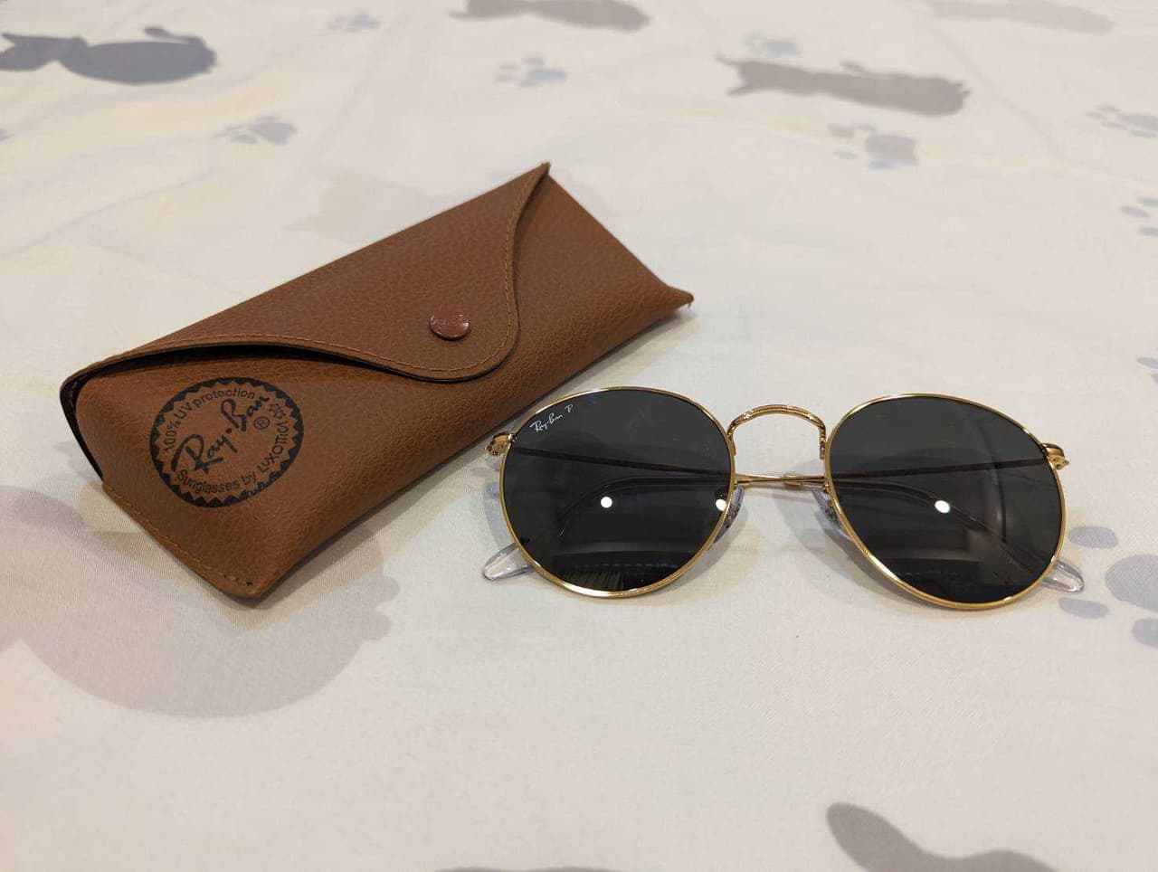 #售全新 #售全新 雷朋金色圓框 偏光太陽眼鏡 Ray Ban RB3447 polarized - 二手交易板 | Dcard