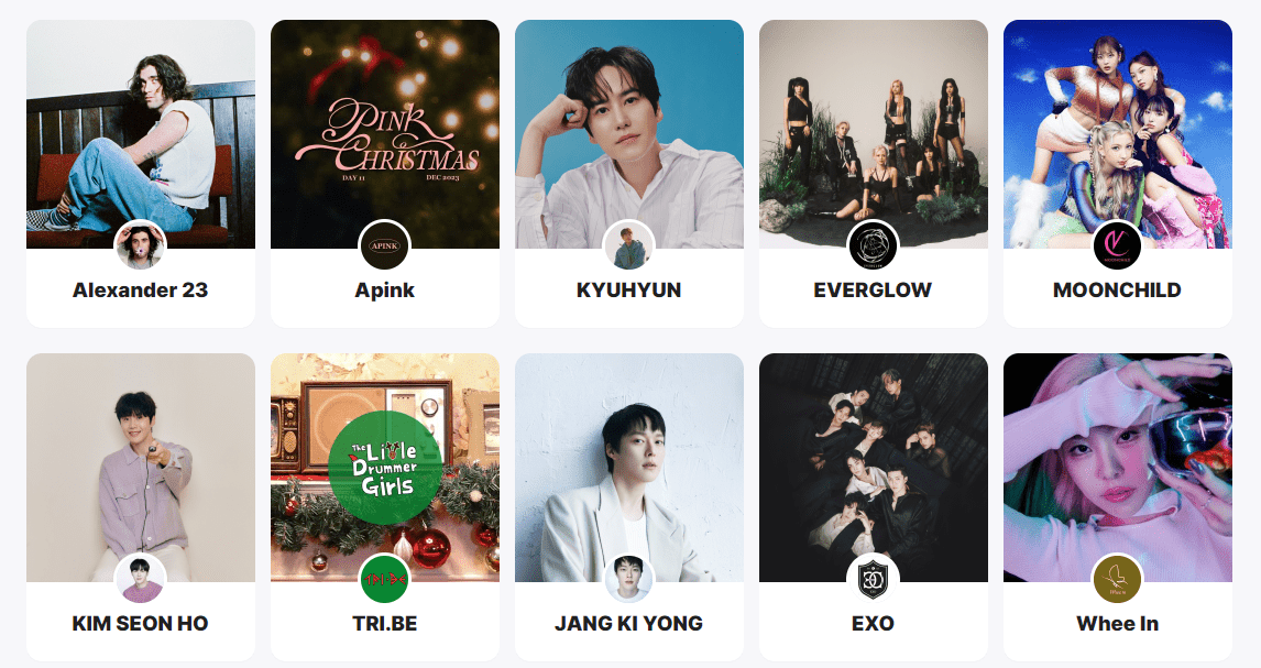 WVS 2024藝人使用名單 - My Way 💜 (@yun88_leo) | Dcard