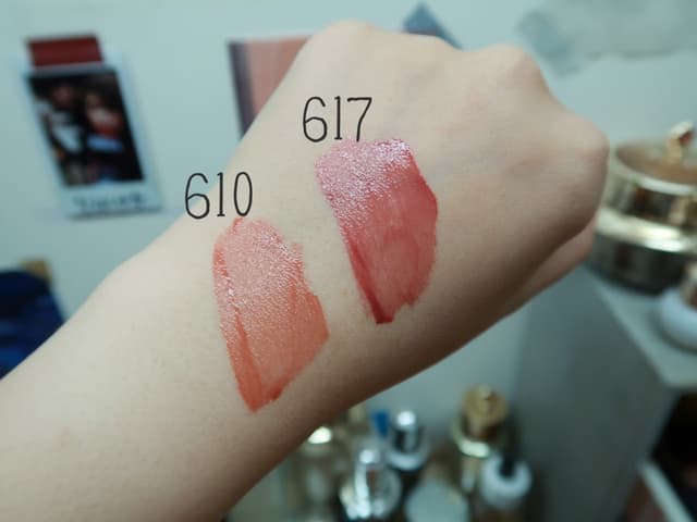 #圖 YSL奢華緞面水光染唇釉#610#617 試色分享 - 美妝板 | Dcard