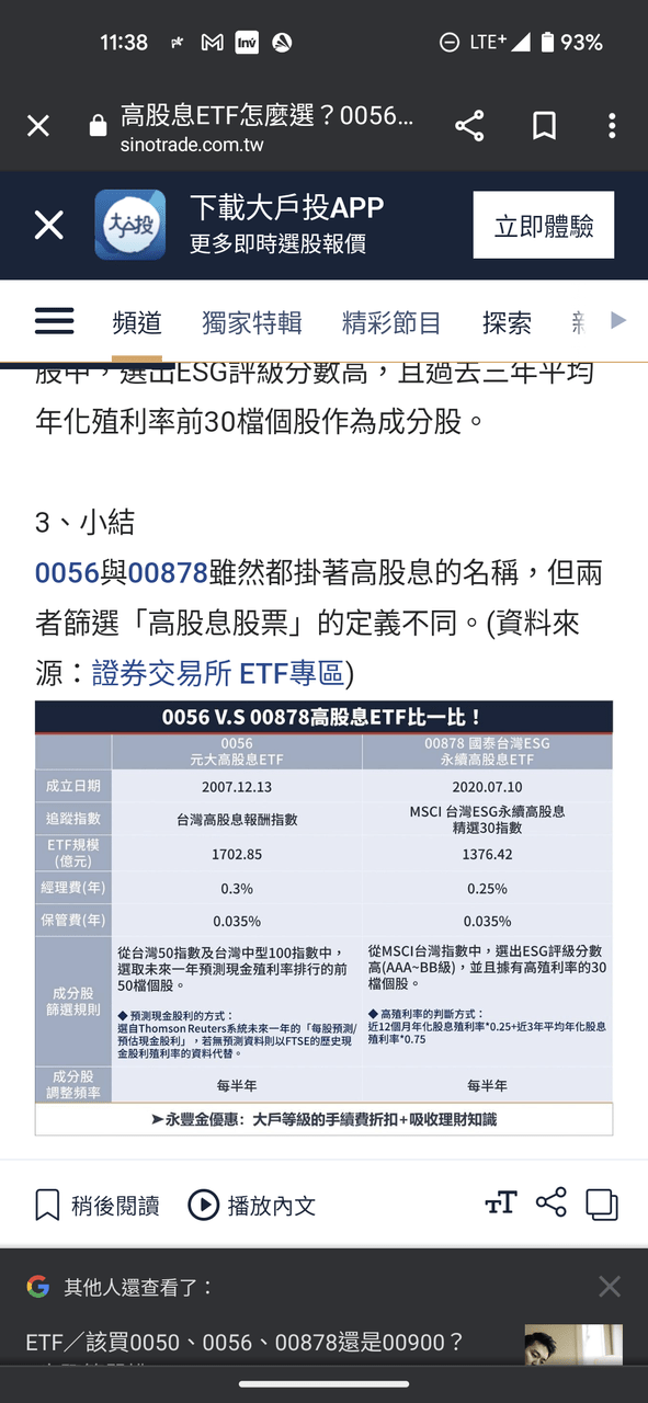 00878除息啦！一年的逢低存股心得 - 理財板 | Dcard