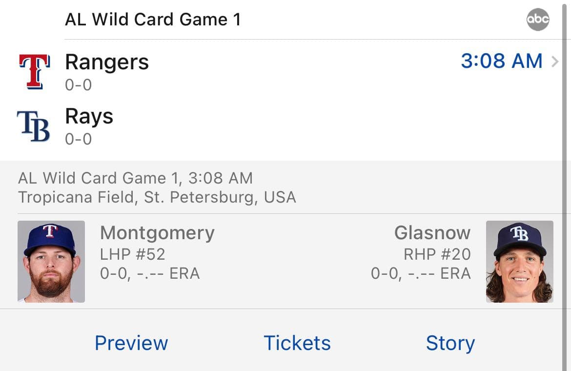 #討論 2023 MLB 美聯外卡戰 G1 德州遊騎兵 vs. 坦帕灣光芒 先發投手 - MLB板 | Dcard