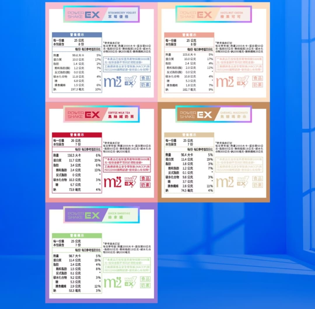 【m2 美度】Power Shake 超能奶昔EX-黑絲絨奶茶x2+焦糖瑪奇朵x2+草莓優格x1贈搖搖杯(顏色隨機出貨)折上折只要$2511 - 存在的力量 (@newlifecook ...