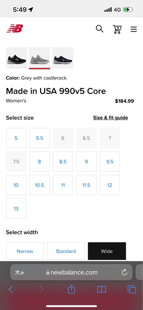 #發問 New balance美國官網990v5疑問 - 球鞋板 | Dcard