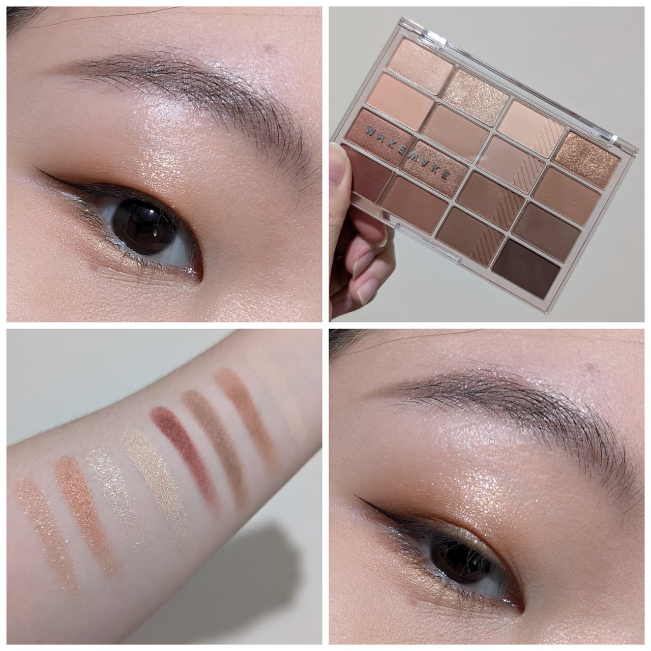 眼影盤點：WAKEMAKE 16色眼影盤 11倫敦棕色模糊 #黃紅棕 #日常 - 文青鳥 (@ysh_) | Dcard