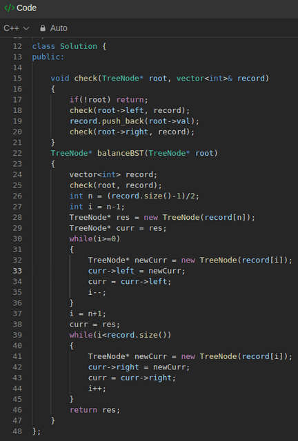 1382. Balance a Binary Search Tree 解題紀錄 - 佛朗火箭製造基 (@supersonico) | Dcard