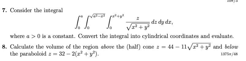 Integral in Cylindrical coordinate - 數學板 | Dcard