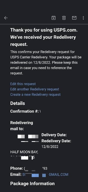 #求助 台灣寄美國 USPS Redelivery （重新遞送）問題 - 感情板 | Dcard