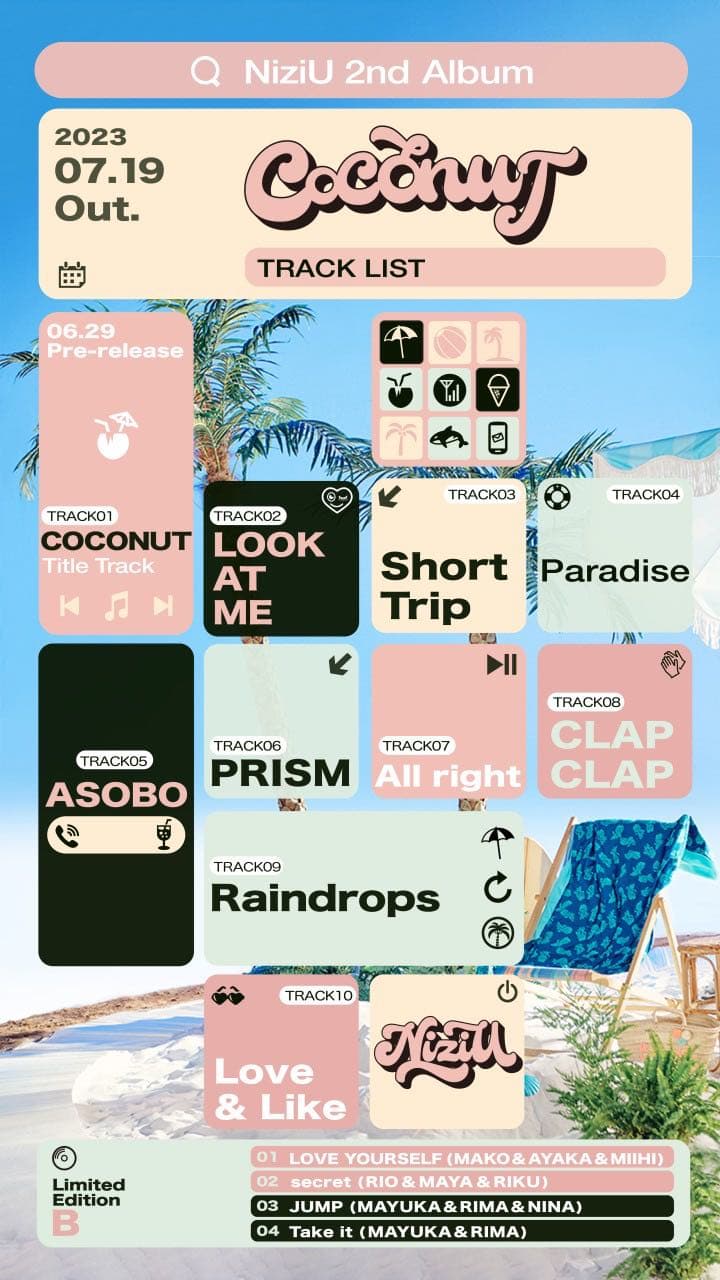 #分享 NiziU 2nd Album🥥COCONUT 回歸 - 追星板 | Dcard