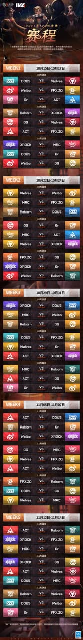 2021IVL秋季賽常規賽之賽程表(在於10/15歡樂開賽^^) - 第五人格板 | Dcard