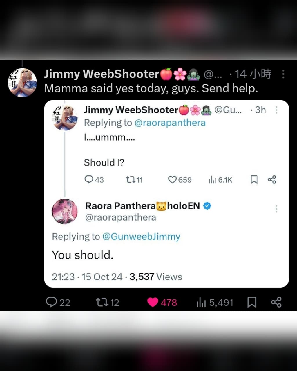 #Hololive 期待Jimmy大叔的Raora's Cos - VTuber板 | Dcard