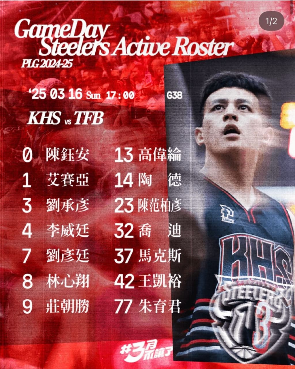 #討論 2025/3/16 P LEAGUE+ G38 / 高雄鋼鐵人🤖 VS. 台北富邦勇士🪖 / 賽事討論區（No.4 VS. No.3) - 籃球板 | Dcard