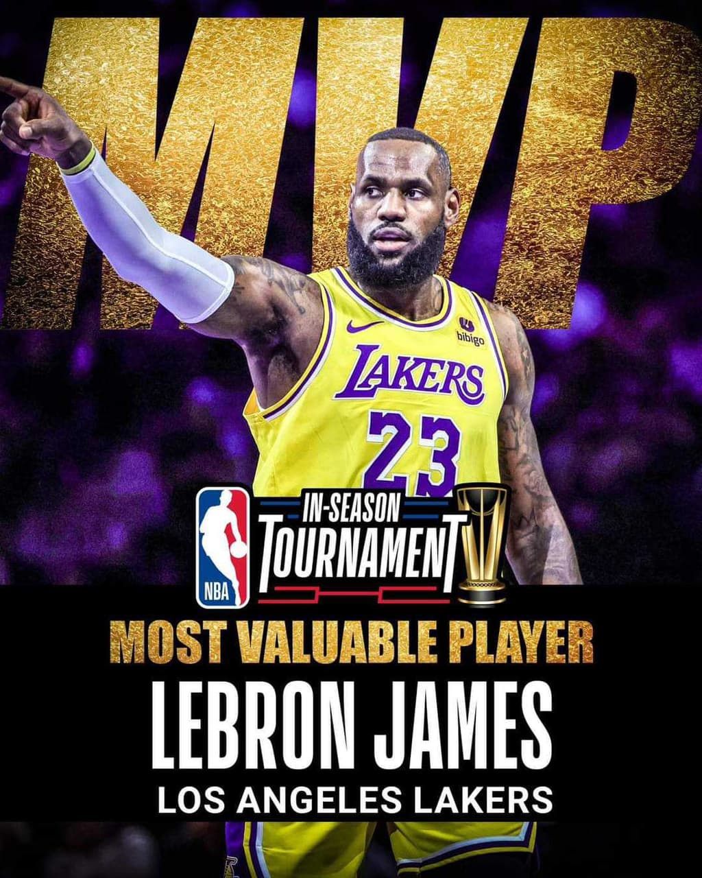 恭喜洛杉磯湖人隊拿下第一屆NBA季中錦標賽總冠軍，LBJ季中錦標賽MVP💜💛🏆🥇🎉 - NBA板 | Dcard