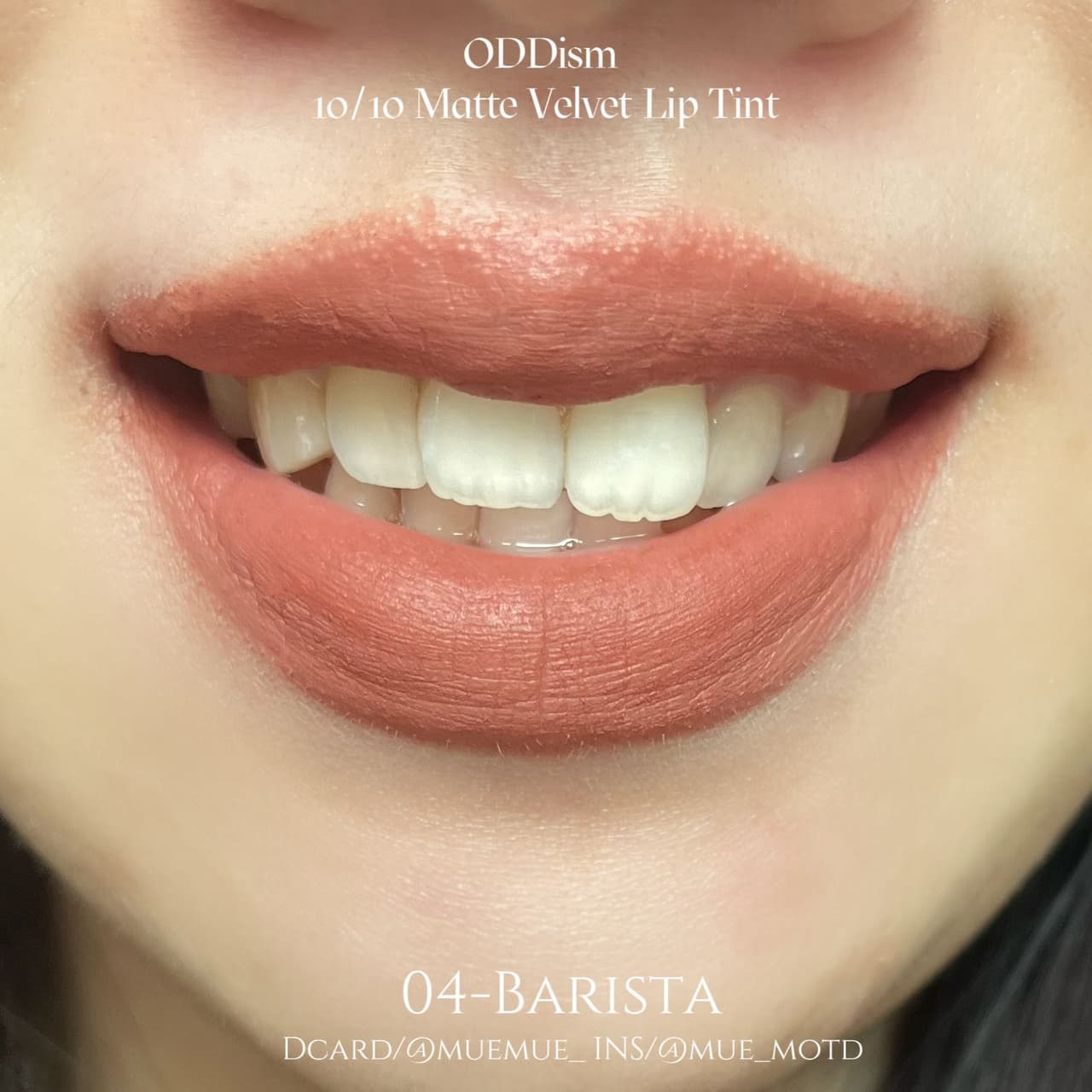 ODDism｜盡情迷絨唇釉10/10 Matte Lip Tint五支全試色 - 我有三個酒窩👾 (@muemue_) | Dcard