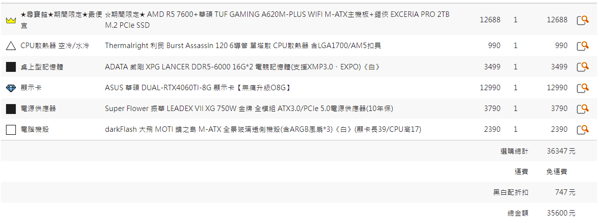 菜單 30K-35K自組電腦體檢 遊戲機#請益 #問題 - B6 留言 | Dcard