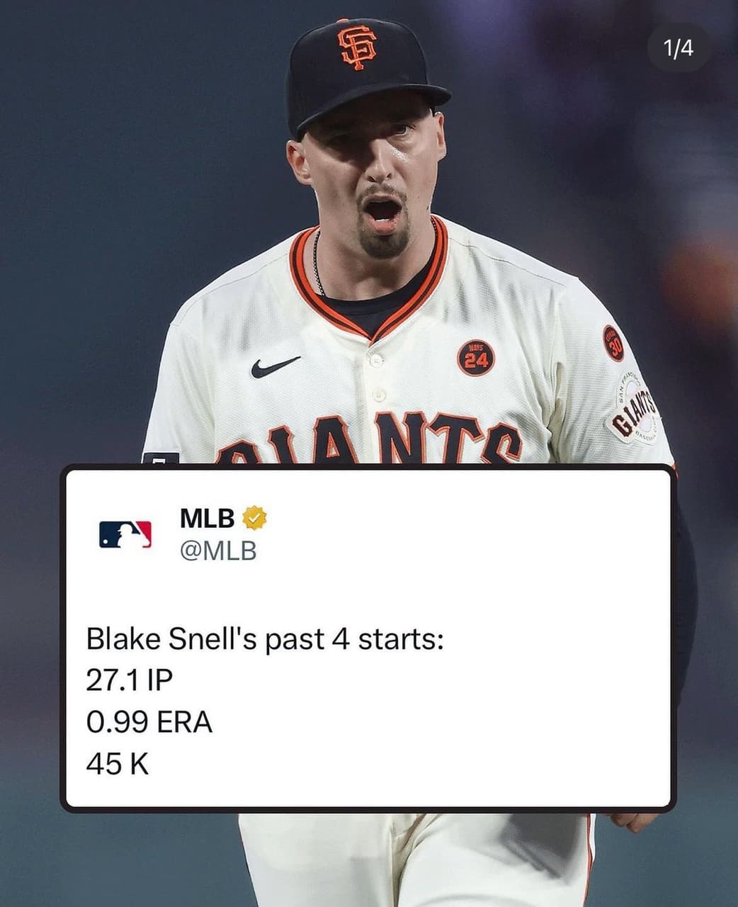 #討論 最近 4 場比賽的 Blake Snell - MLB板 | Dcard