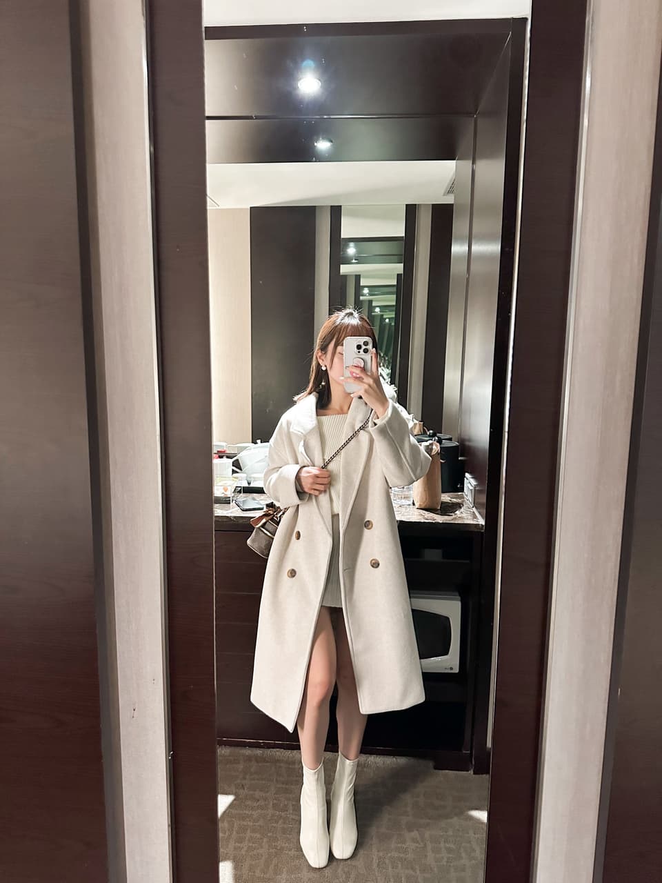 #分享 小個子150cm冬日穿搭 今年到底多愛奶白色系！！！d(d＇∀＇) - 穿搭板 | Dcard