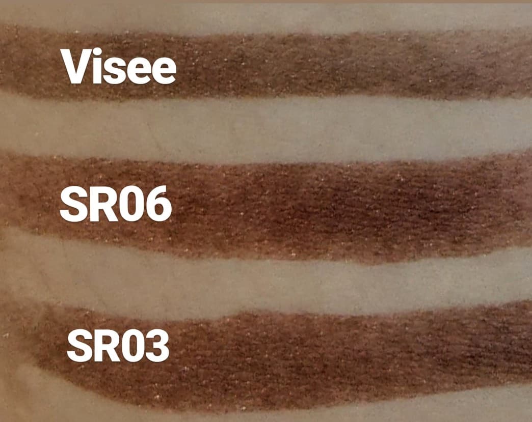#顏色比較 三個鬼打牆大地色眼影 visee be3、excel SR03、excel SR06 - 美妝板 | Dcard
